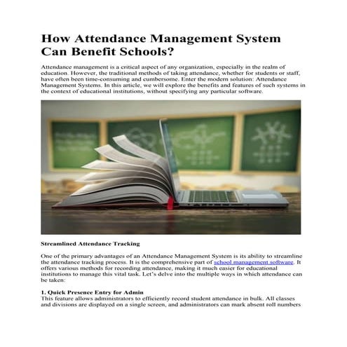 Attendance Management System Presentation | PPTX