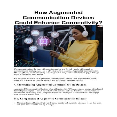 How Augmented Communication Devices Could Enhance Connectivity ...