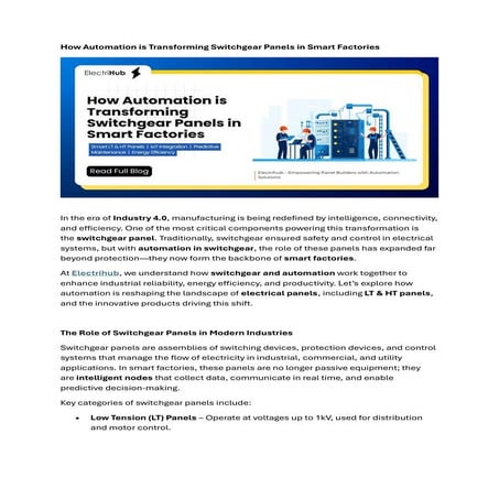 How Automation is Transforming Switchgear Panels in Smart Factories.pdf