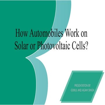 Solar vehicle seminar ppt | PPTX