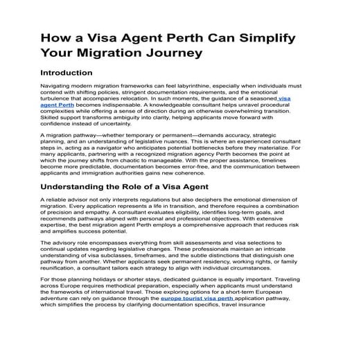 How a Visa Agent Perth Can Simplify Your Migration Journey.pdf