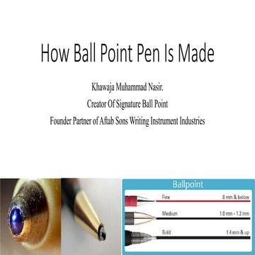 How ball point pen is made | PPTX