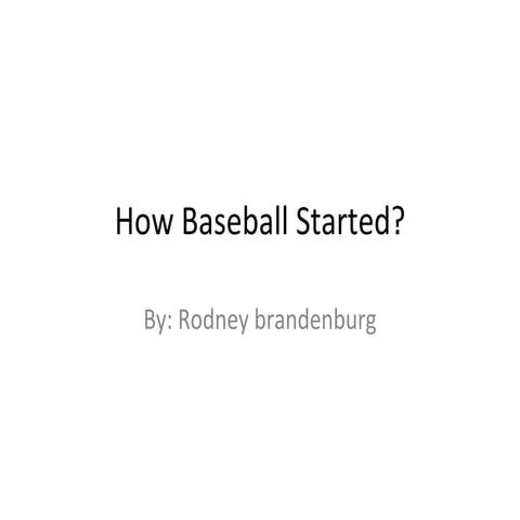 How baseball started | PPT