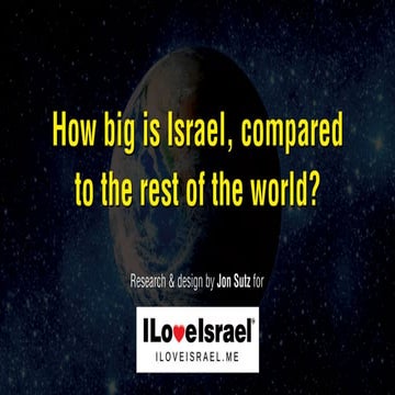 I Love Israel: How big is Israel, compared to the rest of world? | PDF