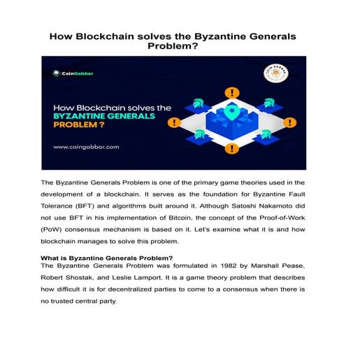 How Blockchain solves the Byzantine Generals Problem.pdf