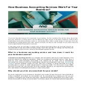 How business accounting services work for your business