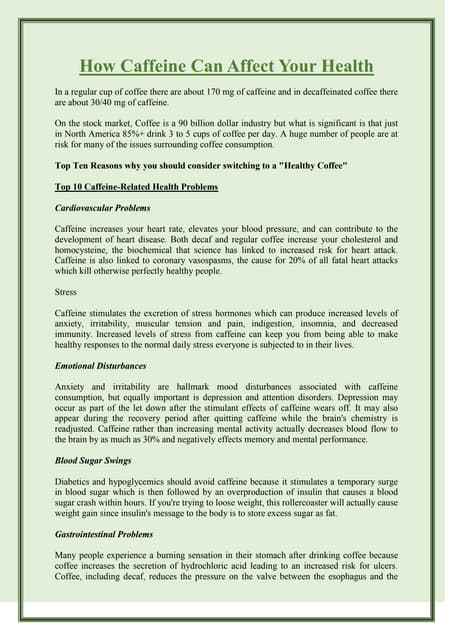 Health Benefits of Coffee | PDF