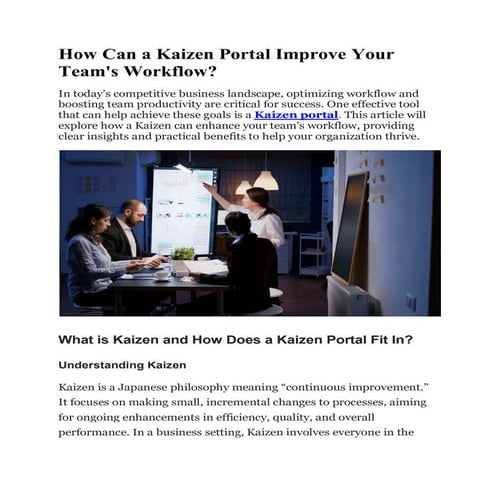 How Can a Kaizen Portal Improve Your Team's Workflow.pdf