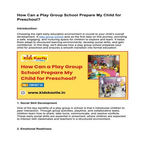 How Can a Play Group School Prepare My Child for Preschool.docx