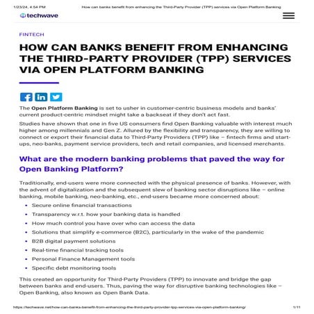 How can banks benefit from enhancing the Third-Party Provider (TPP ...