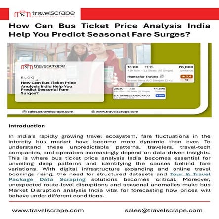 Bus Ticket Price Analysis India to Predict Seasonal Fare Surges | PDF
