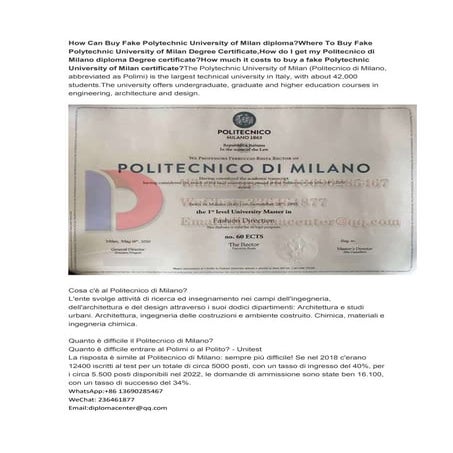 How Can Buy Fake Polytechnic University of Milan diploma.docx