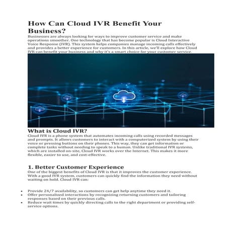 Cloud Telephony Service | PDF