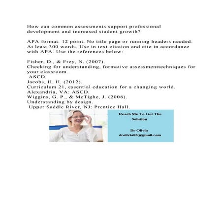 How can common assessments support professional development and incr.docx