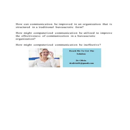 How can communication be improved in an organization that is s | DOCX
