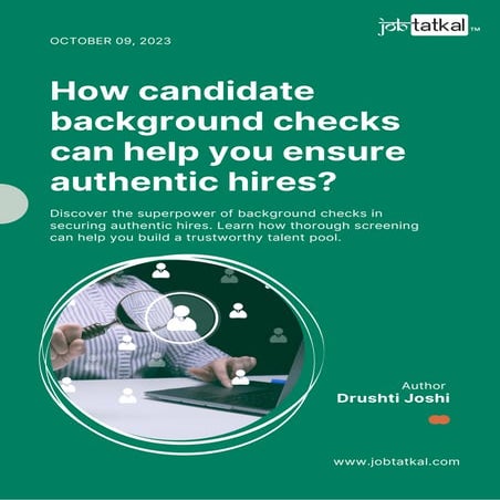 How candidate background checks can help you ensure authentic hires | PDF