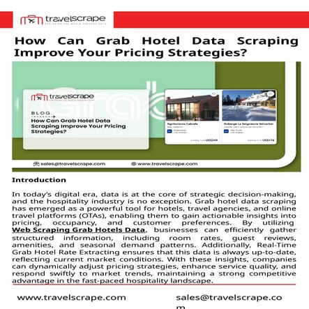 Grab Hotel Data Scraping for Pricing Strategies | PPTX