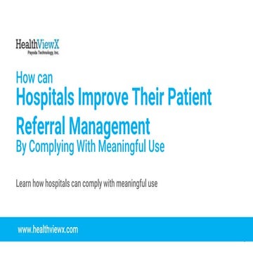 How Can Hospitals Improve Their Patient Referral Management By ...