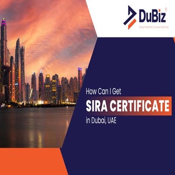 How Can I Get SIRA Certificate in Dubai, UAE | PDF