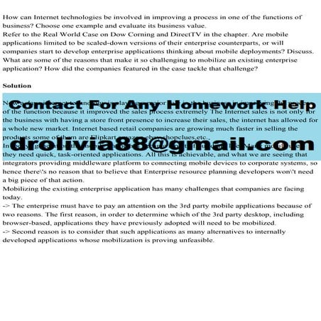 How can Internet technologies be involved in improving a process in .pdf | Computer Software and ...