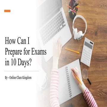 How can I prepare for exams in 10 days? | PPTX | Educational Assessment ...