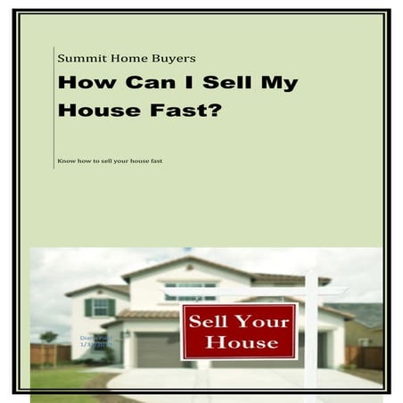 How can i sell my house fast | DOC | Real Estate Buying and Selling ...