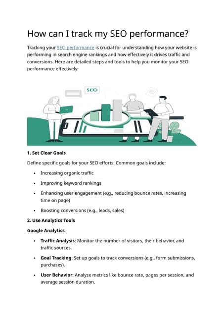How to Monitor & Track SEO Performance.. | PPT