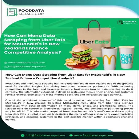 Menu Data Scraping from Uber Eats: McDonalds New Zealand Insights | PDF | Food Industry | Industries