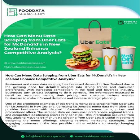 Menu Data Scraping from Uber Eats: McDonalds New Zealand Insights | PDF ...