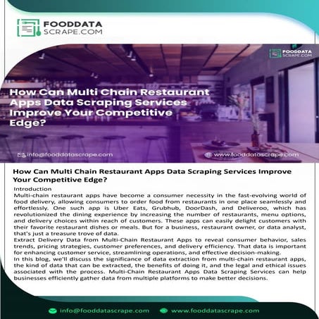 Leverage Multi Chain Restaurant Apps Data Scraping Services | PDF
