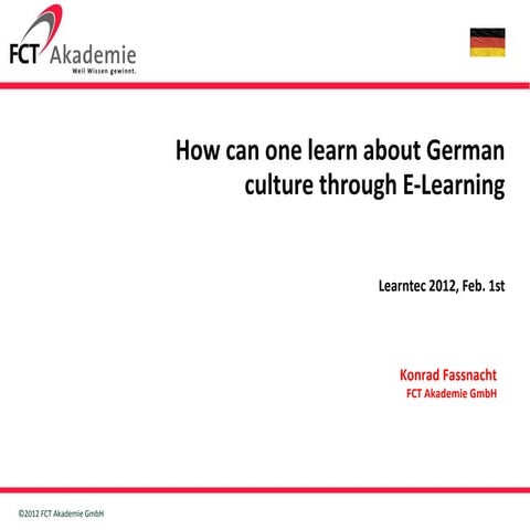 How can one learn about german culture through e-learning? | PPT ...