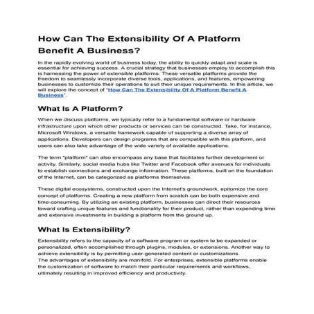 Extensibility in application | PPTX