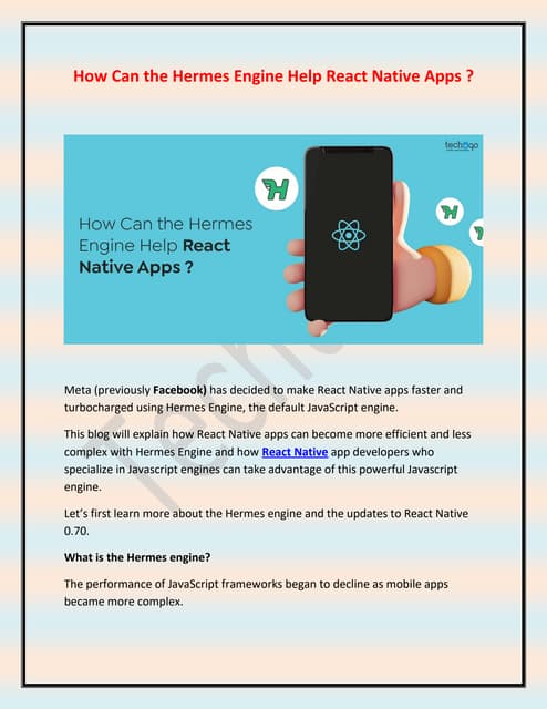 How Can The Hermes Engine Help React Native Apps Pdf