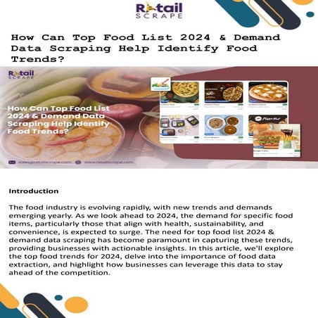 How Can Top Food List 2024 & Demand Data Scraping Help Identify Food ...