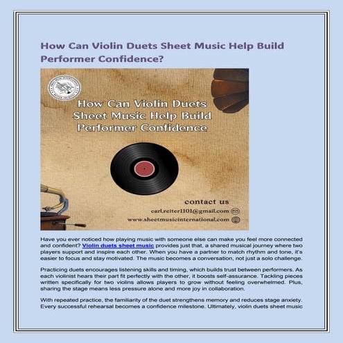 How Can Violin Duets Sheet Music Help Build Performer Confidence.pdf