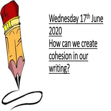 How can we make our writing cohesive | PPTX