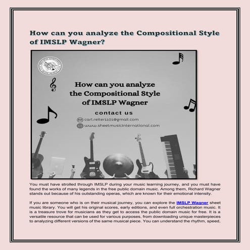 How can you analyze the Compositional Style of IMSLP Wagner.pdf