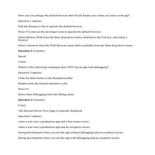 How can you change the default browser that Visual Studio uses when yo.pdf