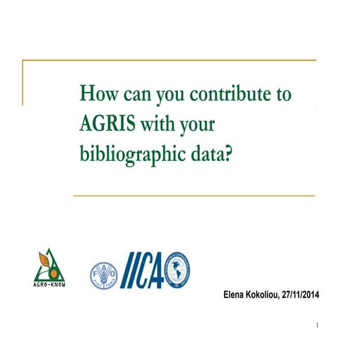 How can you contribute to AGRIS? | PPT