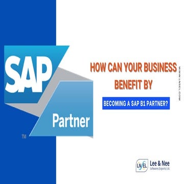 How Can Your Business Benefit by Becoming a SAP B1 Partner.pdf