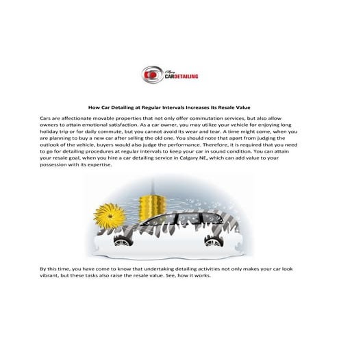 Importance of auto detailing | PDF