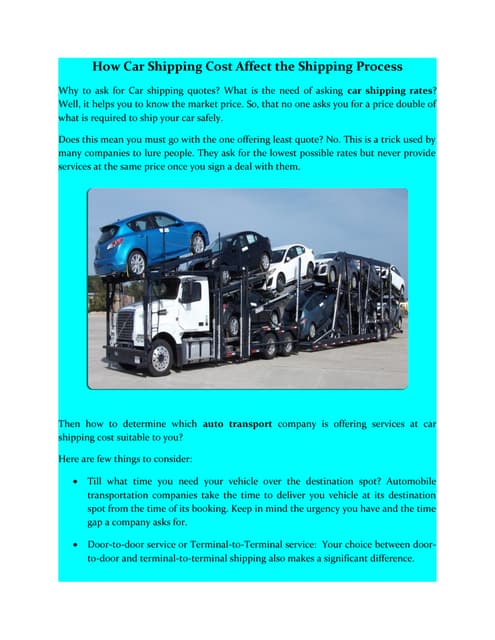 Vehicle Shipping - Atom | PDF | Business | Business and Finance