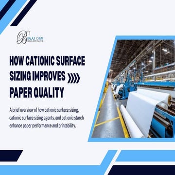 How Cationic Sizing Agents Improve Surface Strength in Paper | PDF