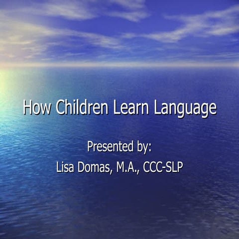 #How children learn language | PPT
