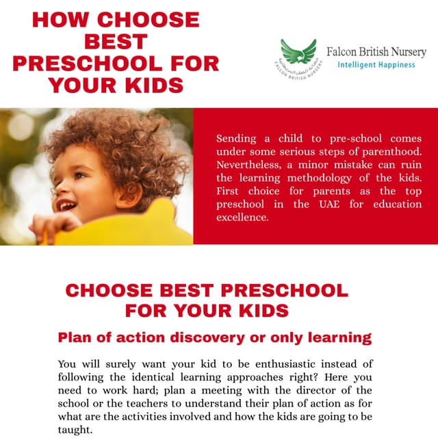 HOW CHOOSE BEST PRESCHOOL FOR YOUR KIDS | PDF