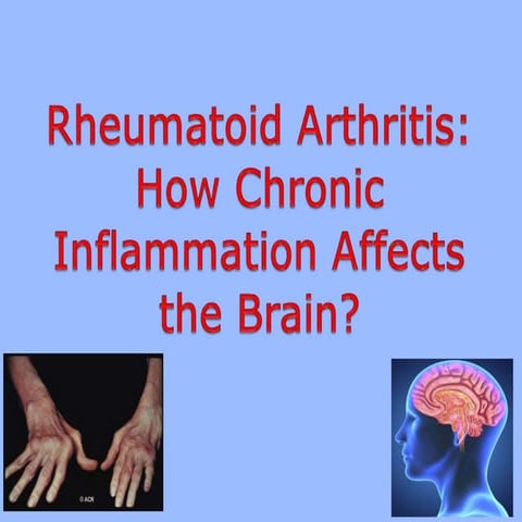 How chronic inflammation in rheumatoid arthritis affects brain pre | PPT