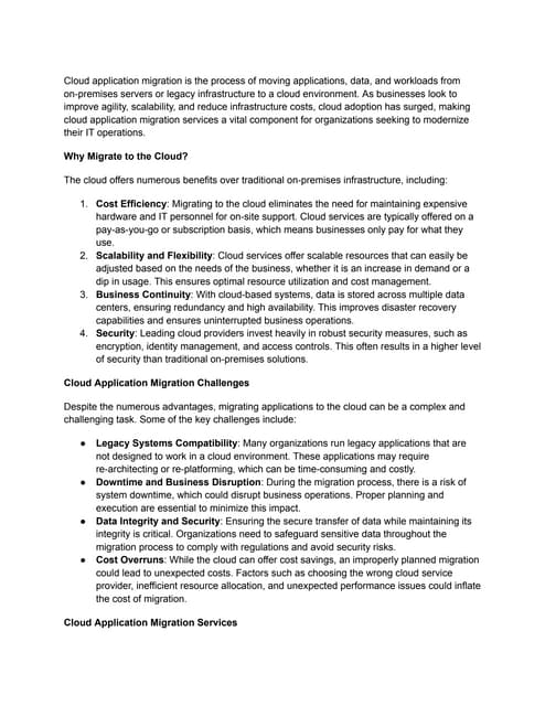 Strategies for Successful Application and Data Migration to the Cloud | PPT