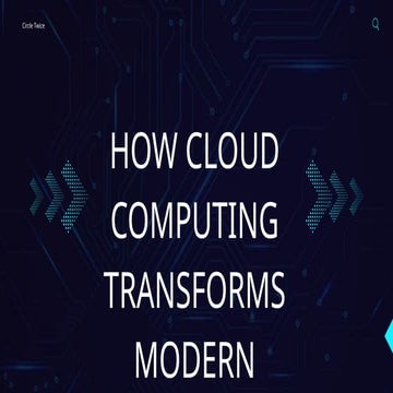 How Cloud Computing Transforms Modern Enterprises Ppt