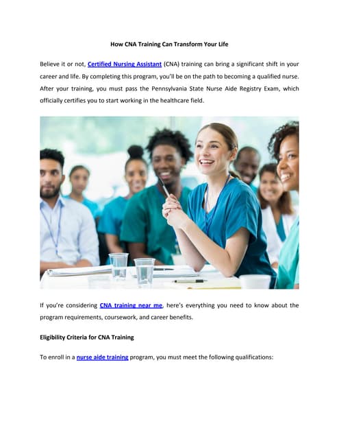How Cna Training Can Transform Your Life Pdf