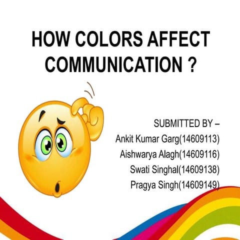 How colors affect communication | PPTX